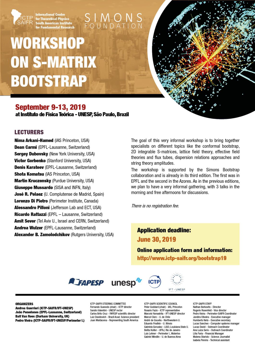 Ictp Saifr Workshop On S Matrix Bootstrap 8002