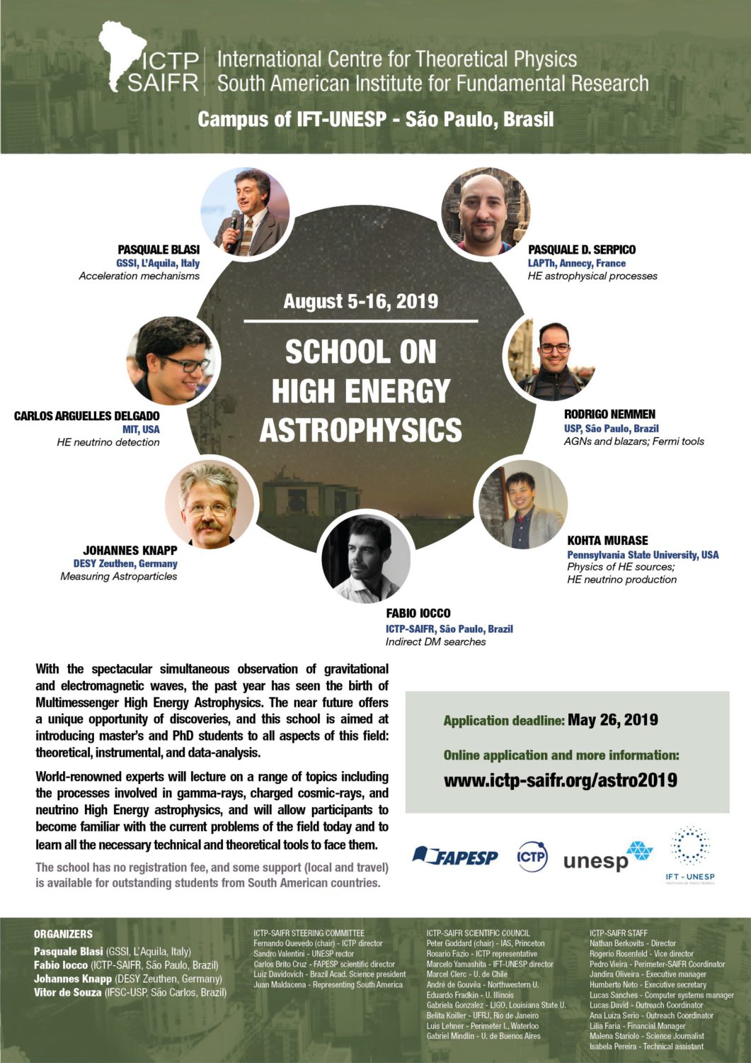 ICTP – SAIFR » School on High Energy Astrophysics ICTP – SAIFR » School on High Energy Astrophysics