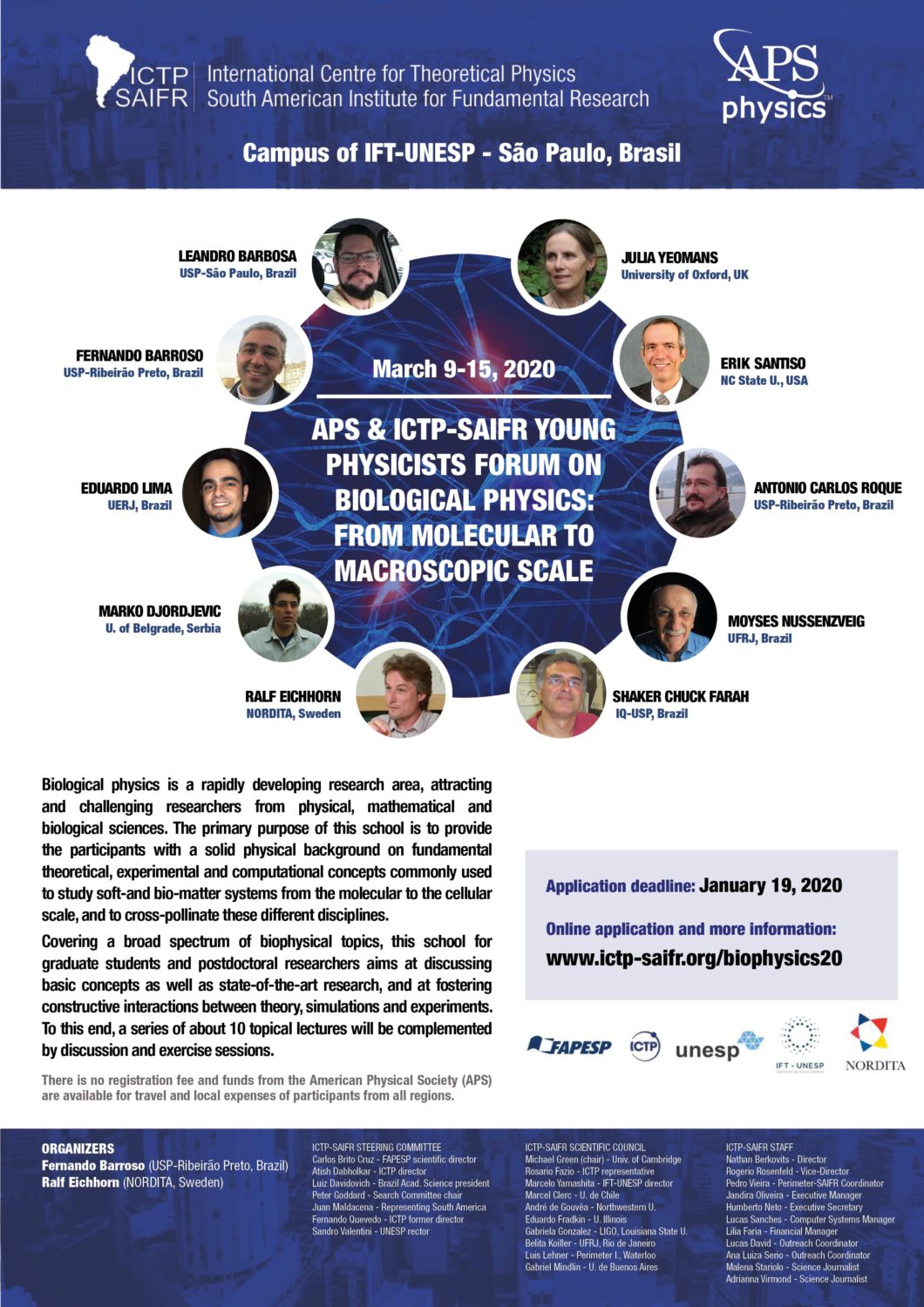 ICTP – SAIFR » APS & ICTP-SAIFR Young Physicists Forum on Biological ...