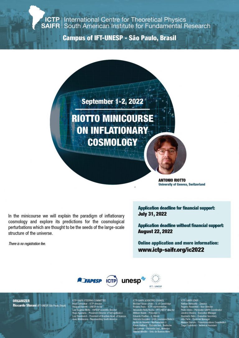 ICTP – SAIFR » Riotto Minicourse on Inflationary Cosmology ICTP – SAIFR » Riotto Minicourse on Inflationary Cosmology