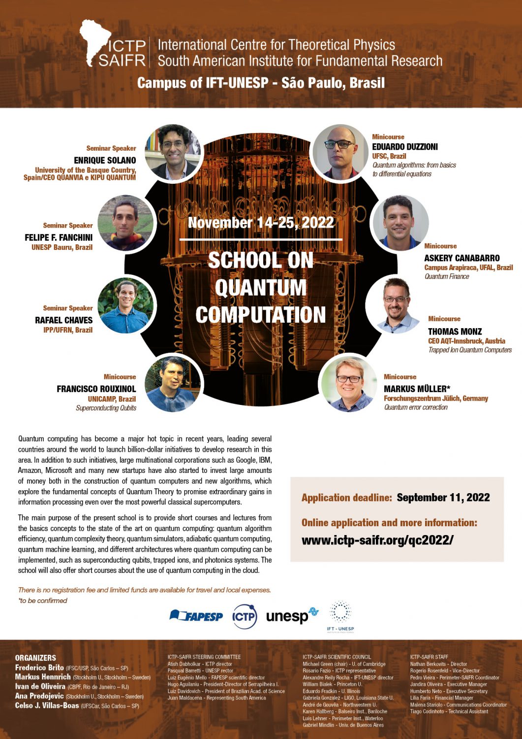 ICTP – SAIFR » School on Quantum Computation
