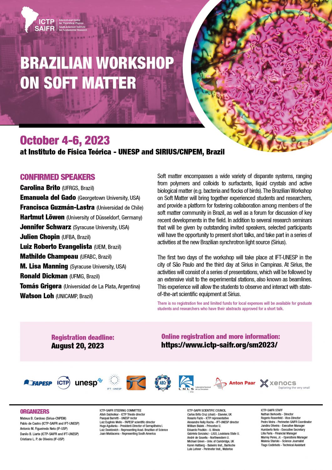 Ictp Saifr Saifr Sirius Brazilian Workshop On Soft Matter