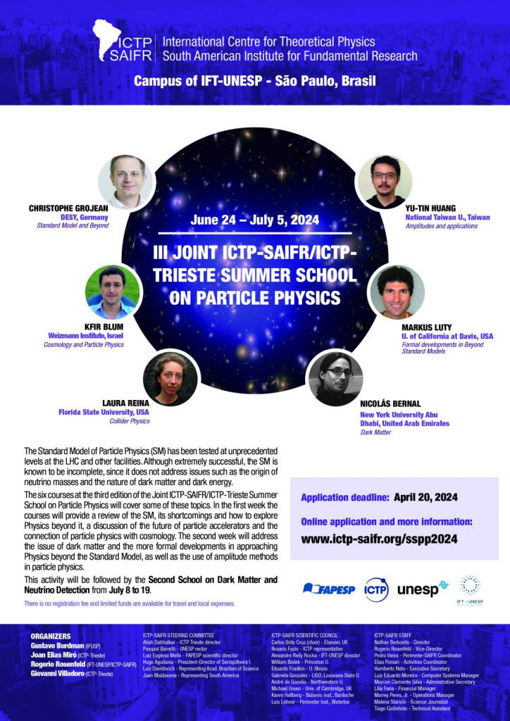 ICTP – SAIFR » III Joint ICTP-SAIFR/ICTP-Trieste School on Particle Physics