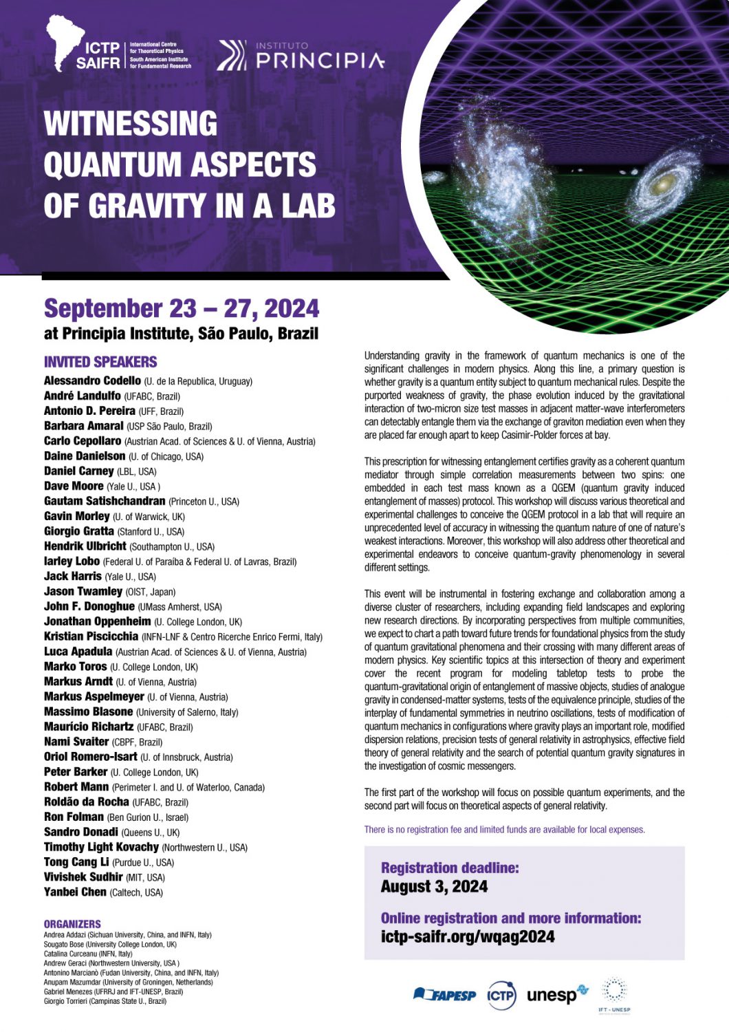 ICTP – SAIFR » Witnessing Quantum Aspects of Gravity in a Lab