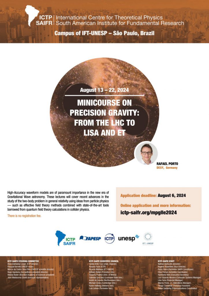 ICTP – SAIFR » Minicourse on Precision Gravity: from the LHC to LISA and ET