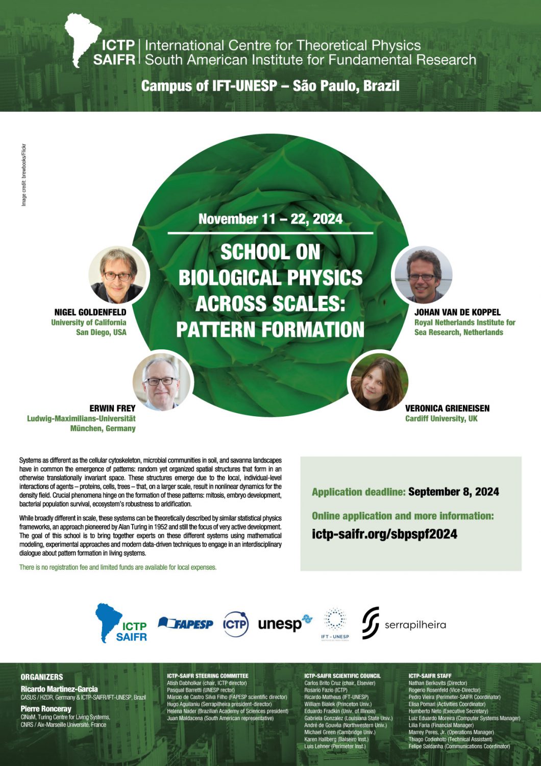 ICTP – SAIFR » School on Biological Physics across Scales: Pattern ...