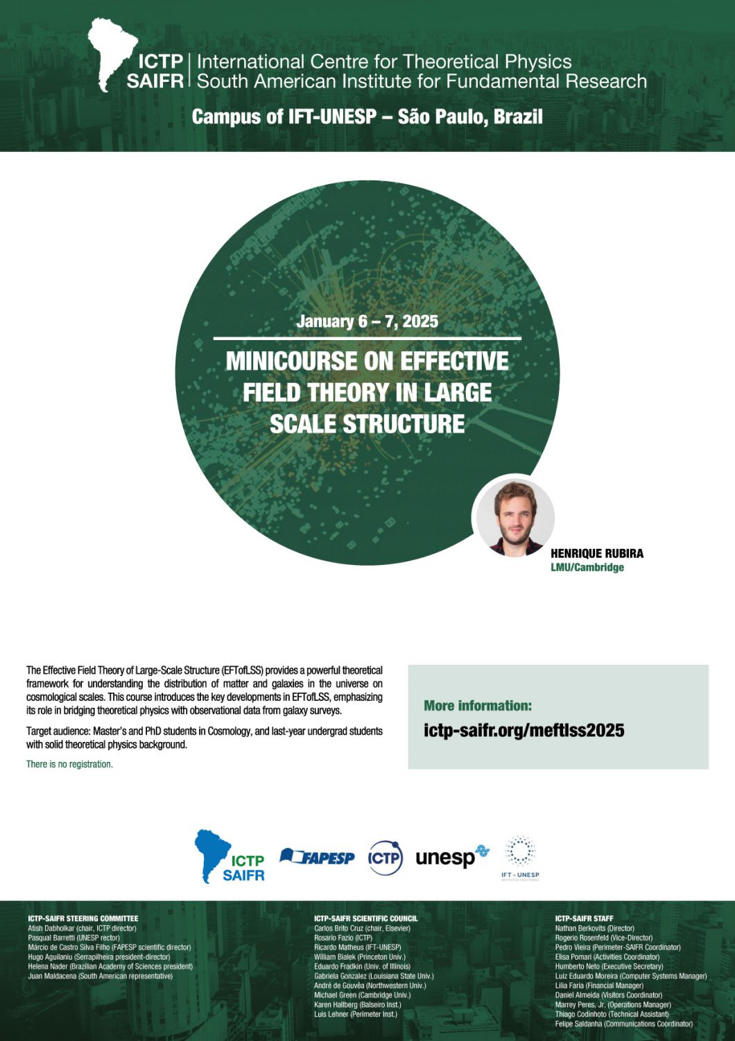 ICTP – SAIFR » Minicourse on Effective Field Theory in Large Scale Structure